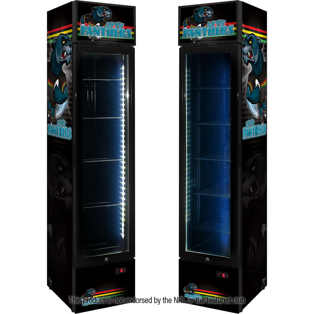 Panthers Branded Skinny Upright Bar Fridge - NRL