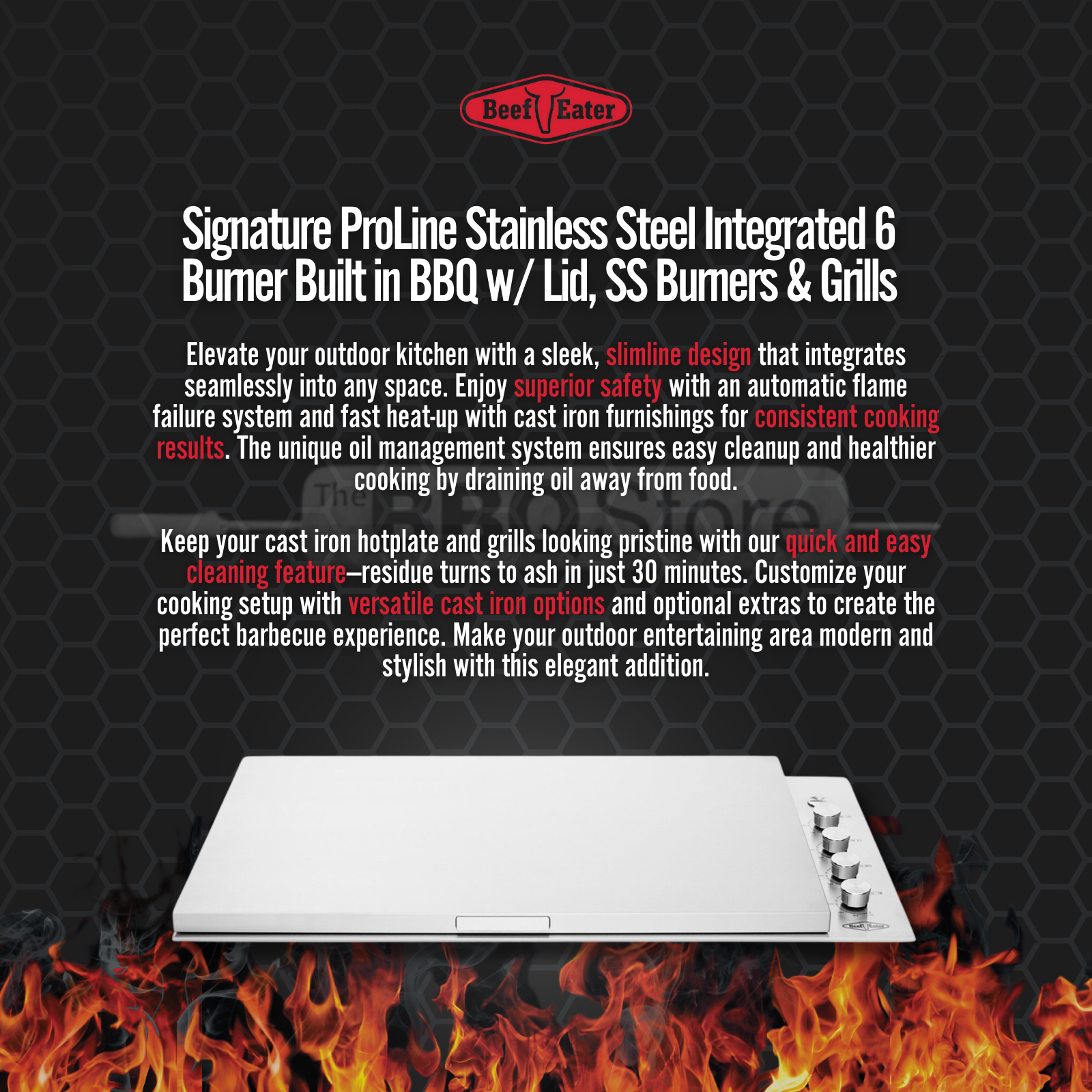 Premium 6 Burner BBQ - Stainless Steel | The BBQ Store